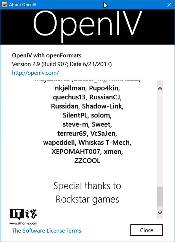 《GTA5》OpenIV MOD解封，R星被列入更新感谢名单_北京时间